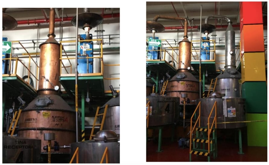 Double and Triple Distillate in the Tequila Production